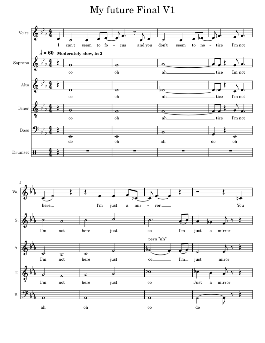My Future - Acapella - Billie Eilish Sheet music for Soprano, Alto ...