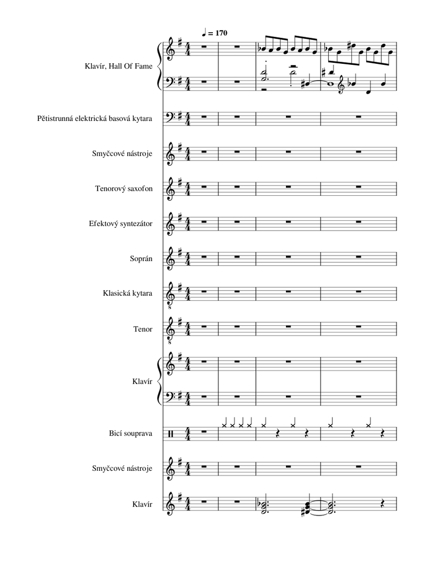 Hall of Fame – The Script HallOfFame Sheet music for Piano, Soprano, Tenor, Saxophone tenor ...