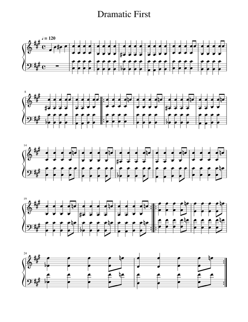 Dramatic 1st Sheet music for Piano (Solo) Easy | Musescore.com