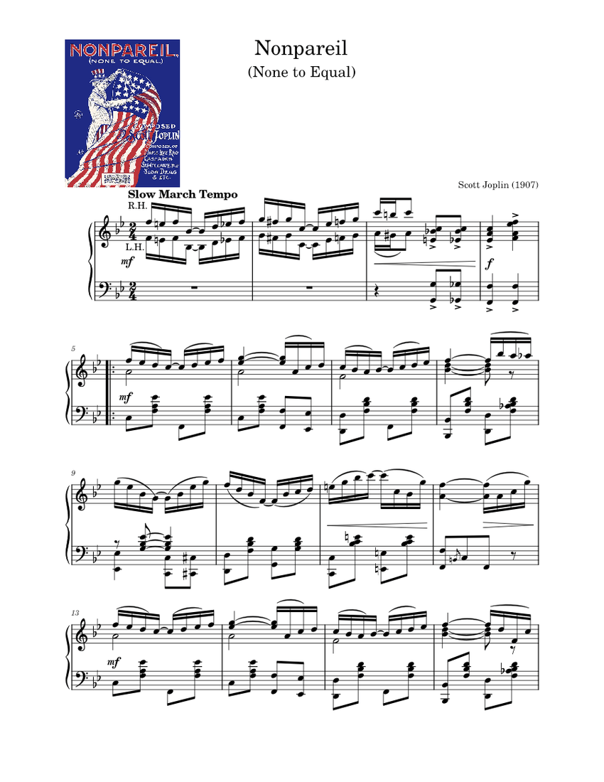 Nonpareil Sheet music for Piano (Solo) | Musescore.com