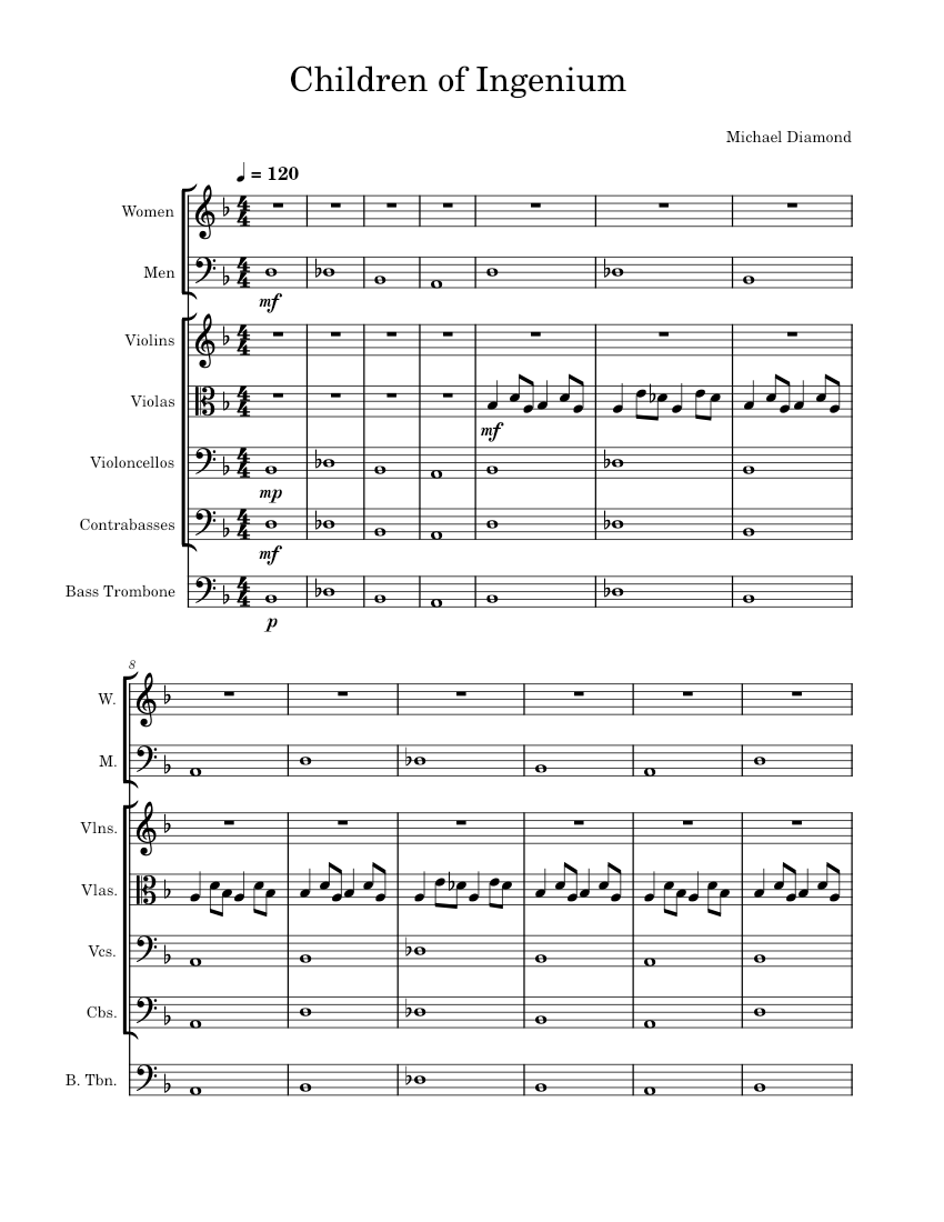 Children of Ingenium Sheet music for Female, Male, Trombone bass ...