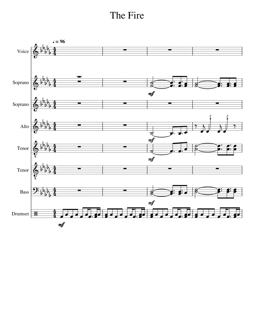 The_Fire Sheet music for Soprano, Alto, Tenor, Bass voice & more ...