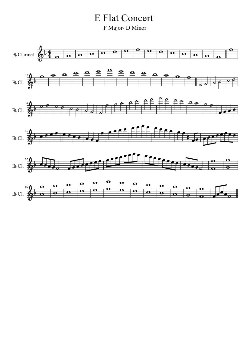 E Flat Clarinet