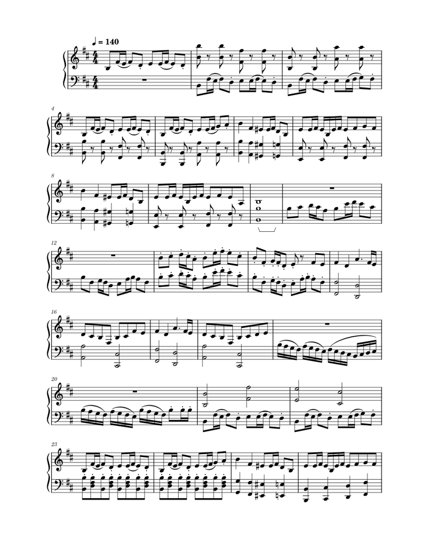 FnF Tiktok Sound Sheet music for Piano (Solo) | Musescore.com
