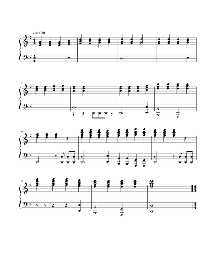 Outro - M83 Sheet Music for Piano (Solo) Easy | MuseScore.com