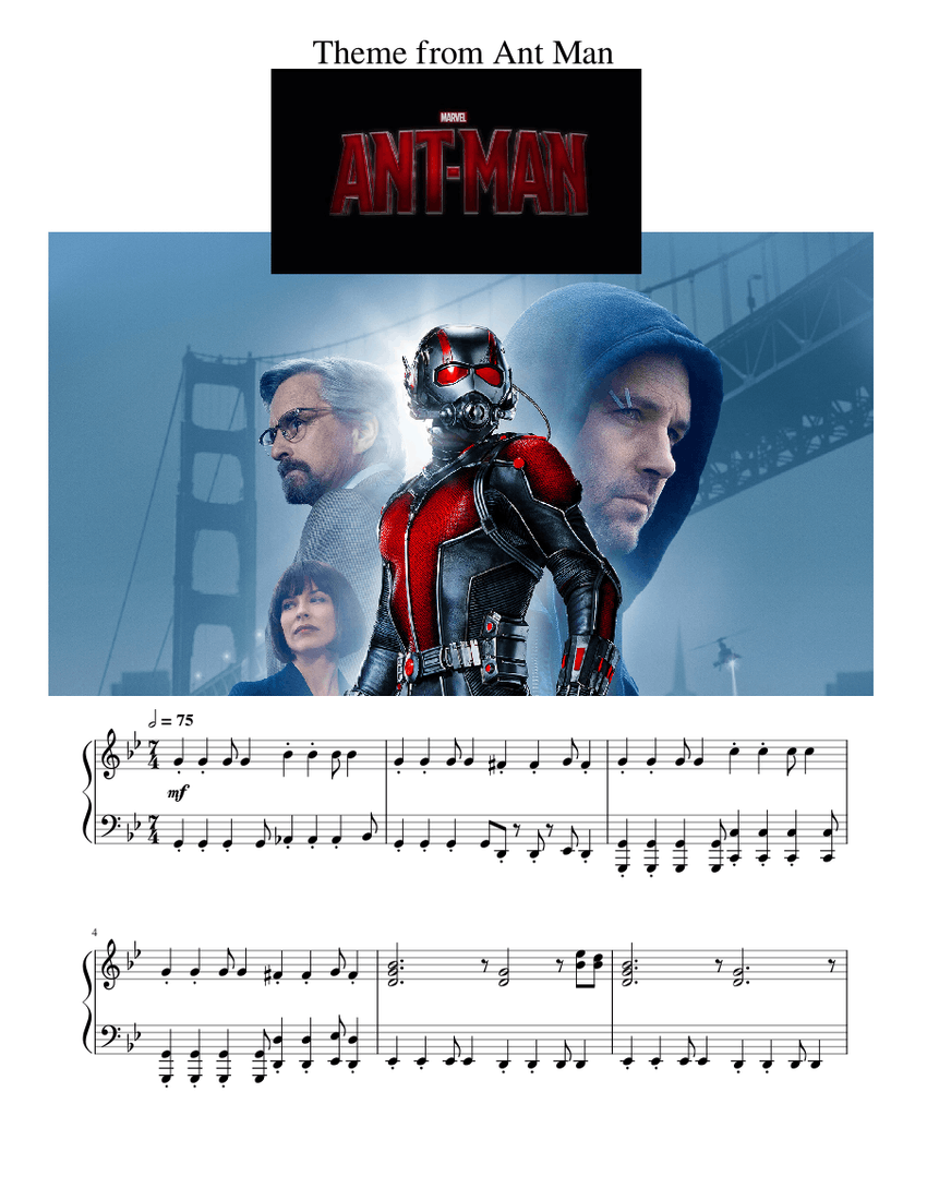 Theme From Ant Man – Ant Man Sheet Music for Piano (Solo) | MuseScore.com