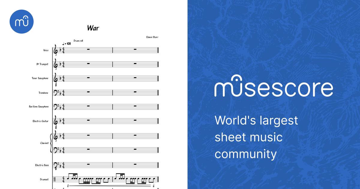 War – Edwin Starr Sheet Music with Chords for Trombone, Vocals ...