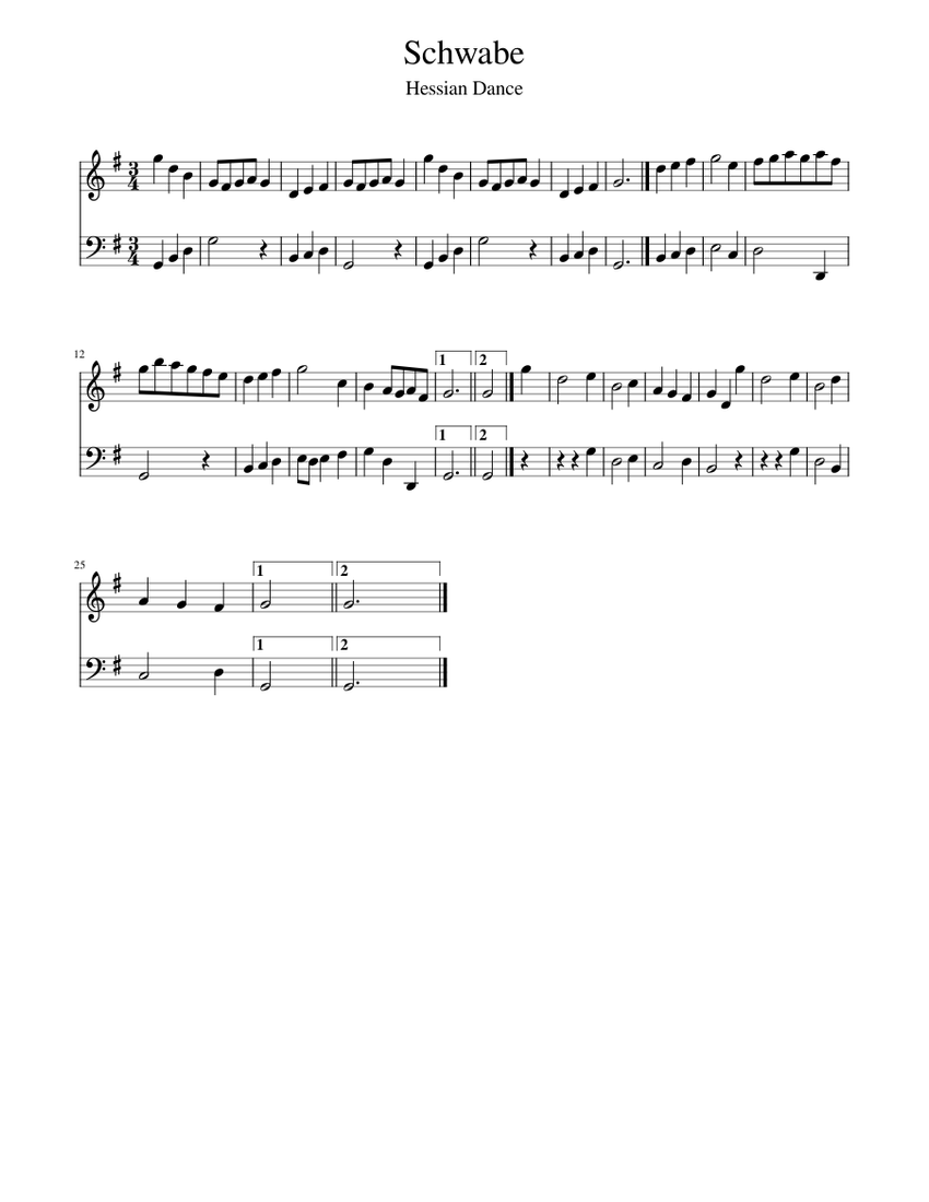 Schwabe Sheet music for Piano (Piano Duo) | Musescore.com
