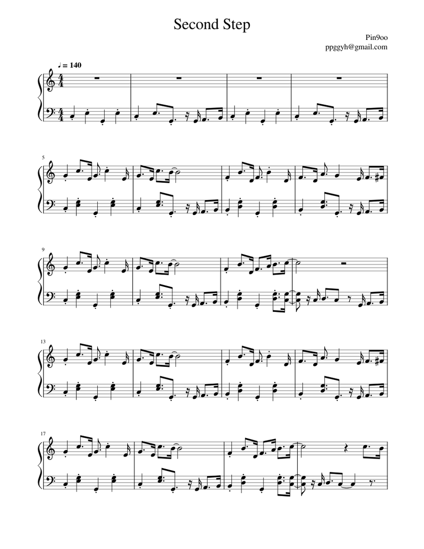 Second Step Sheet music for Piano (Solo) | Musescore.com