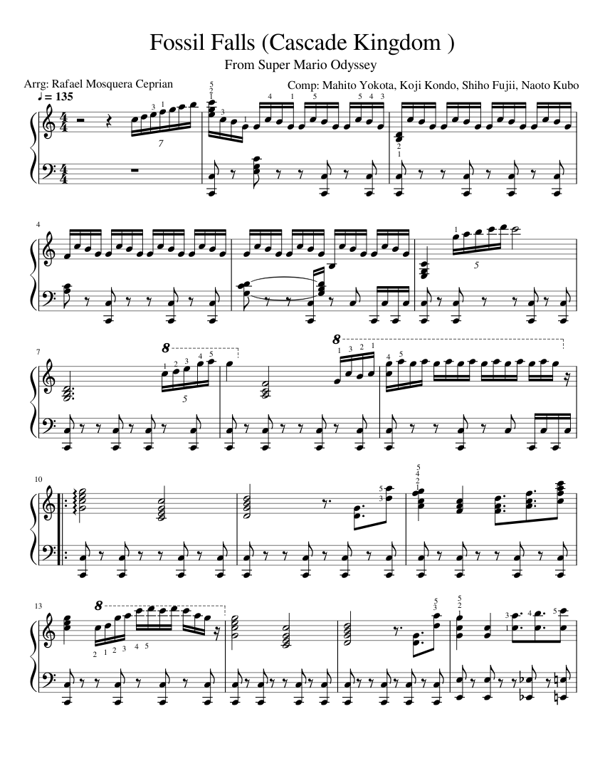 Fossil Falls (Cascade Kingdom) Sheet Music for Piano (Solo) | MuseScore.com