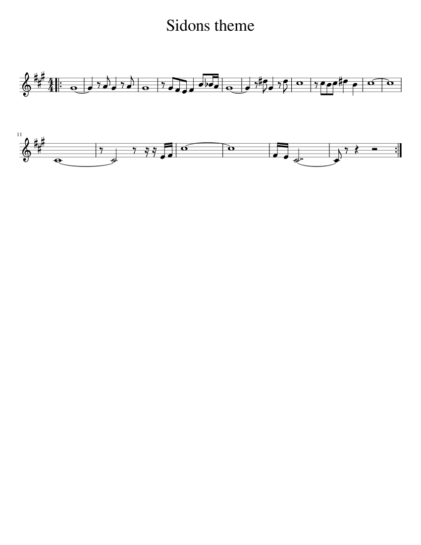 Sidons Theme Sheet Music for Saxophone alto (Solo) | MuseScore.com