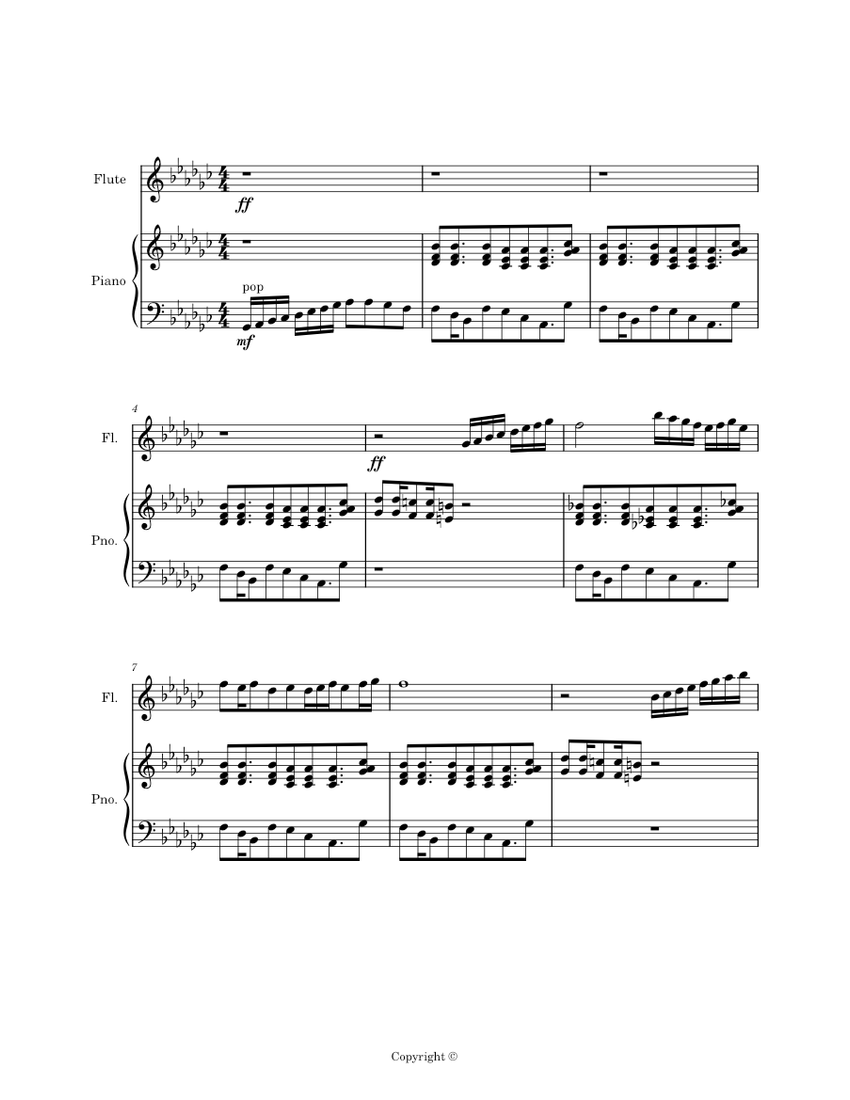 Samba Song Sheet music for Piano, Flute (Solo) | Musescore.com