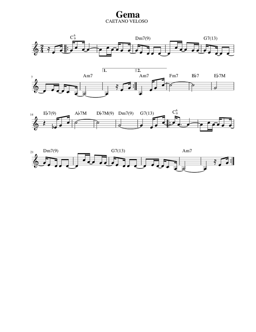 Gema Sheet music for Piano (Solo) | Musescore.com