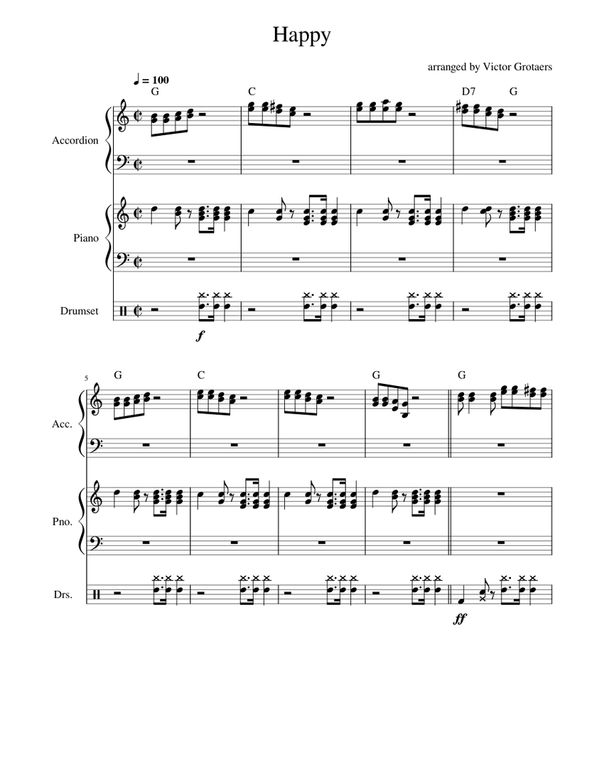 The happy trumpeter – Bert Keampfert Sheet music for Piano, Accordion ...