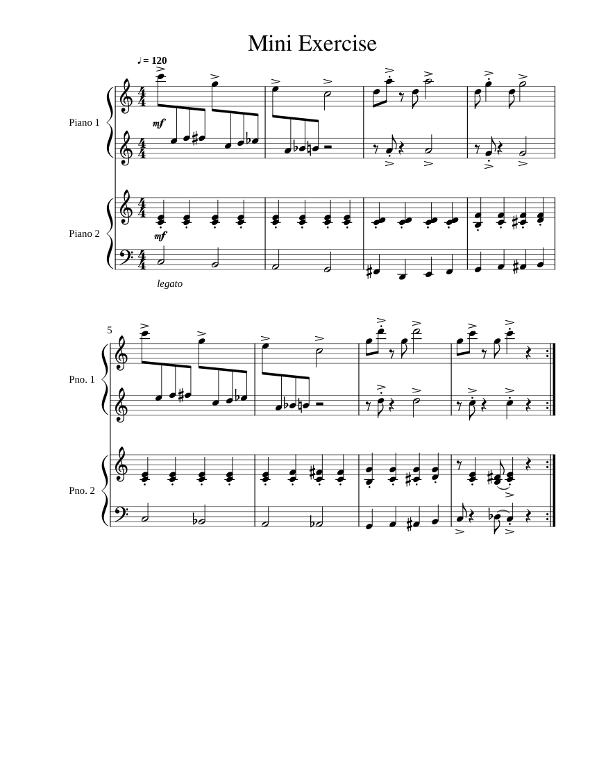 Mini Exercice - piano tutorial