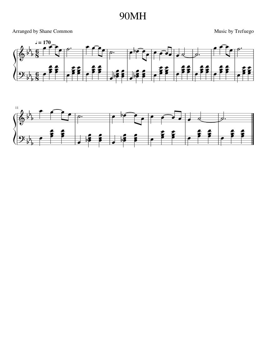 Trefuego - 90MH Sheet Music for Piano (Solo) easy | MuseScore.com