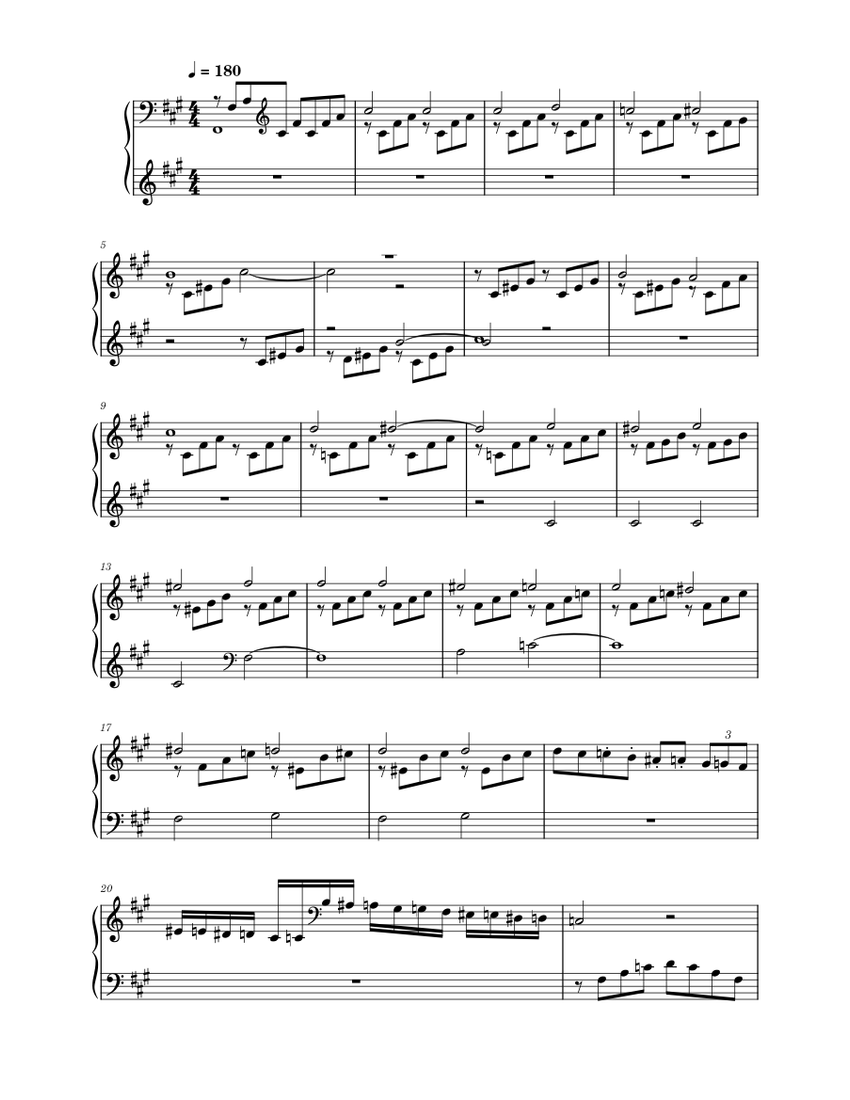 Preludio Noturno - Yuki Ehms Sheet music for Piano (Solo) | Musescore.com