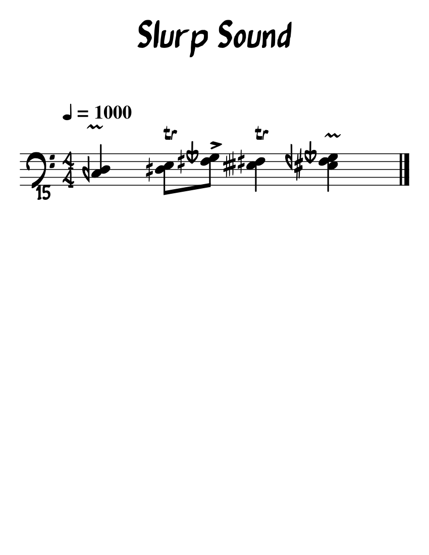 slurp sound Sheet music for Piano (Solo) Easy | Musescore.com