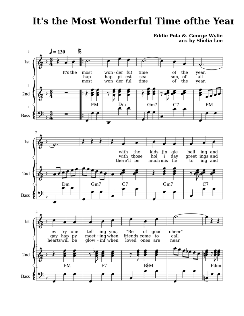 It's the Most Wonderful Time of the Year Sheet music for Accordion ...