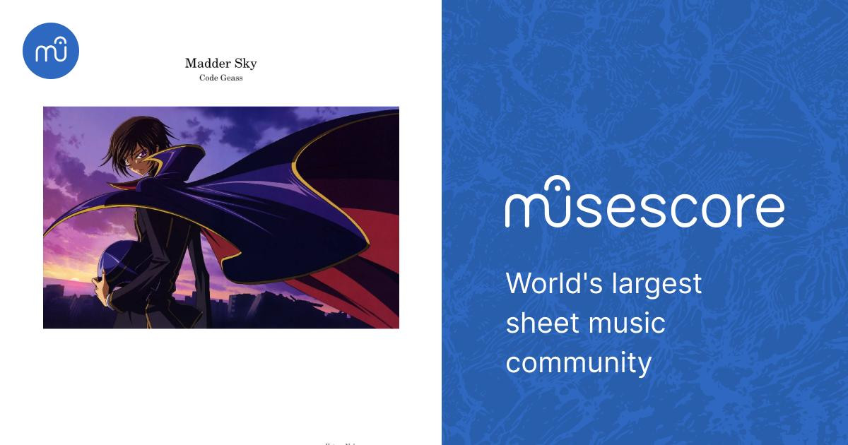 Madder Sky - Code Geass Sheet Music for Trombone, Tuba, Flute, Oboe ...