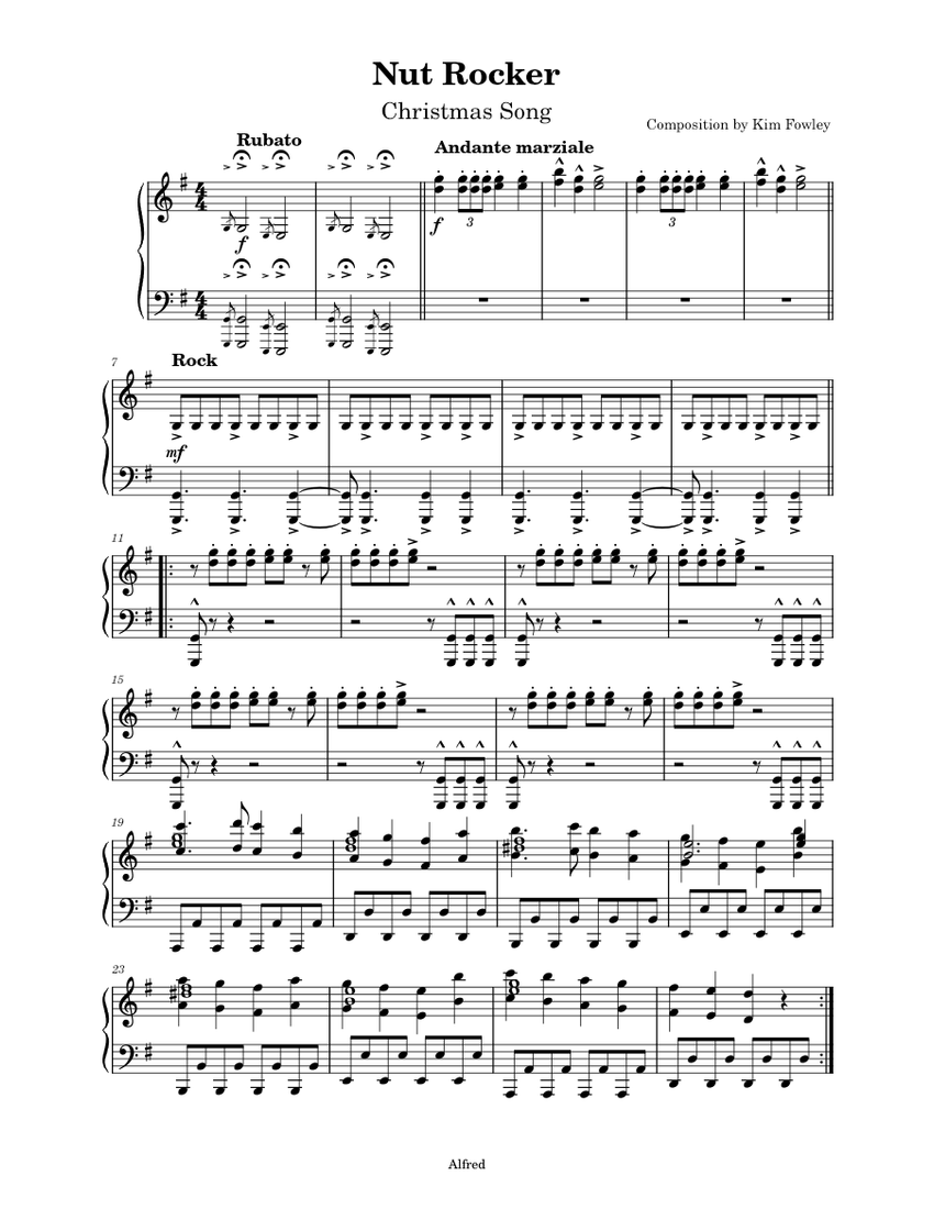 Nut Rocker ~ Christmas Sheet music for Piano (Solo) | Musescore.com