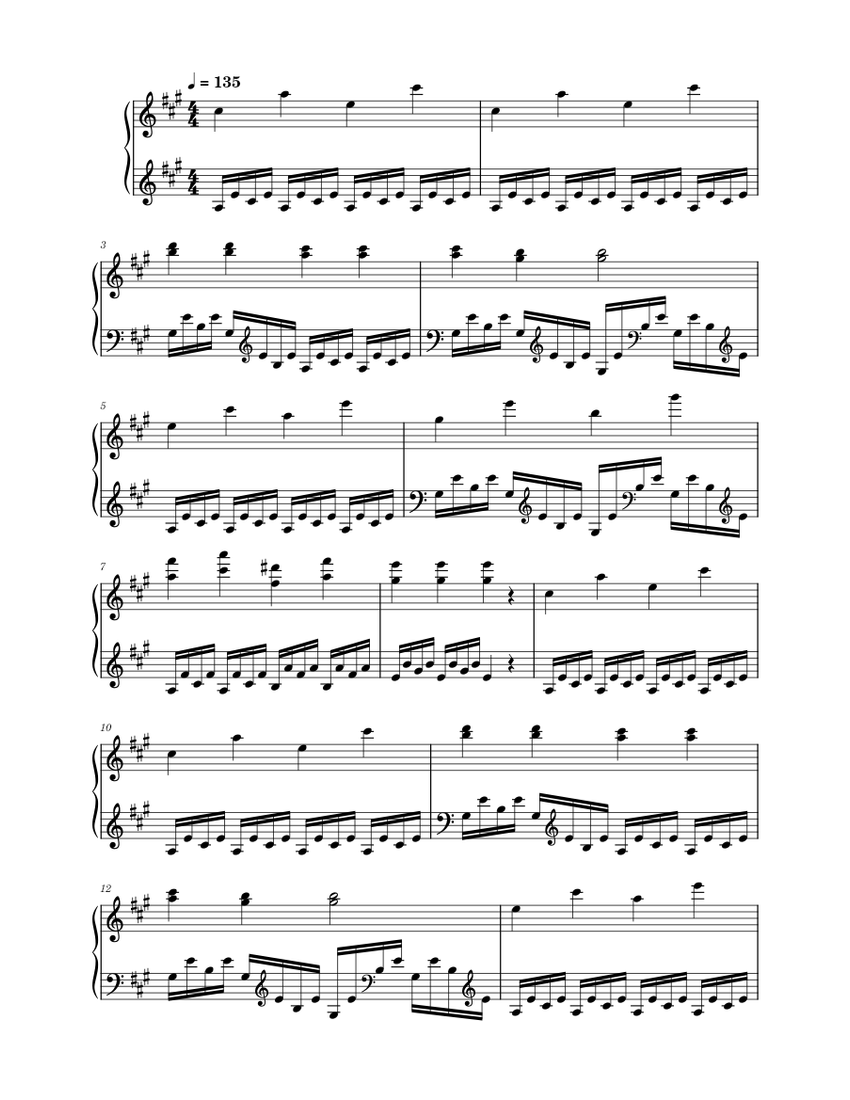 Progressive Exercises For Carillon Op.2 Nr 8 Sheet music for Piano ...