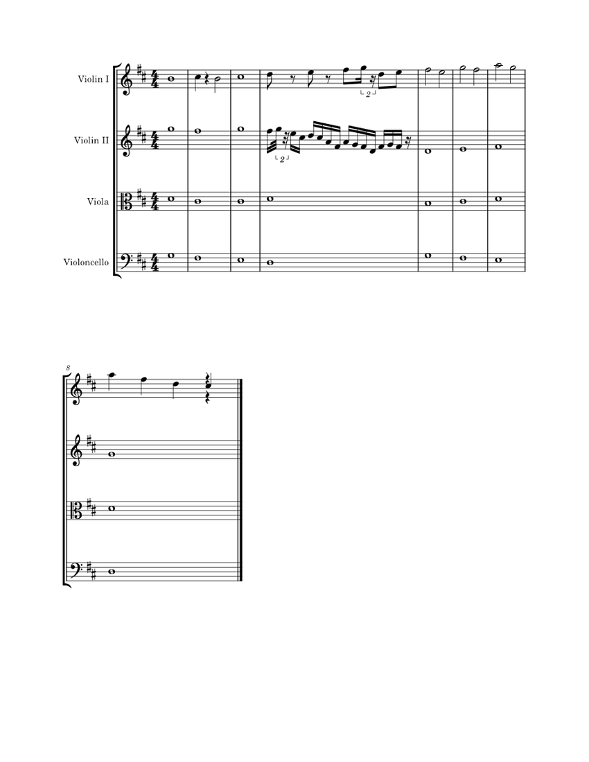 Random ensemble Sheet music for Violin, Viola, Cello (String Quartet ...