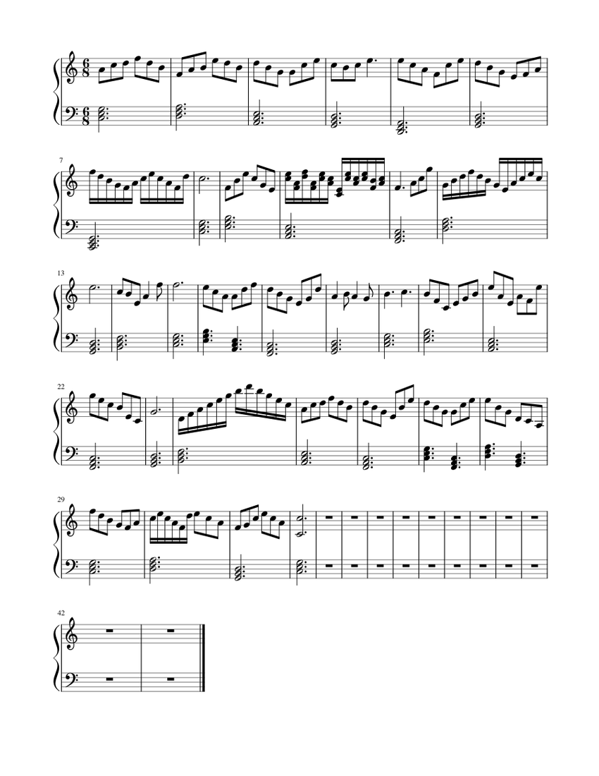 PRIMAVERA Sheet music for Piano (Solo) | Musescore.com