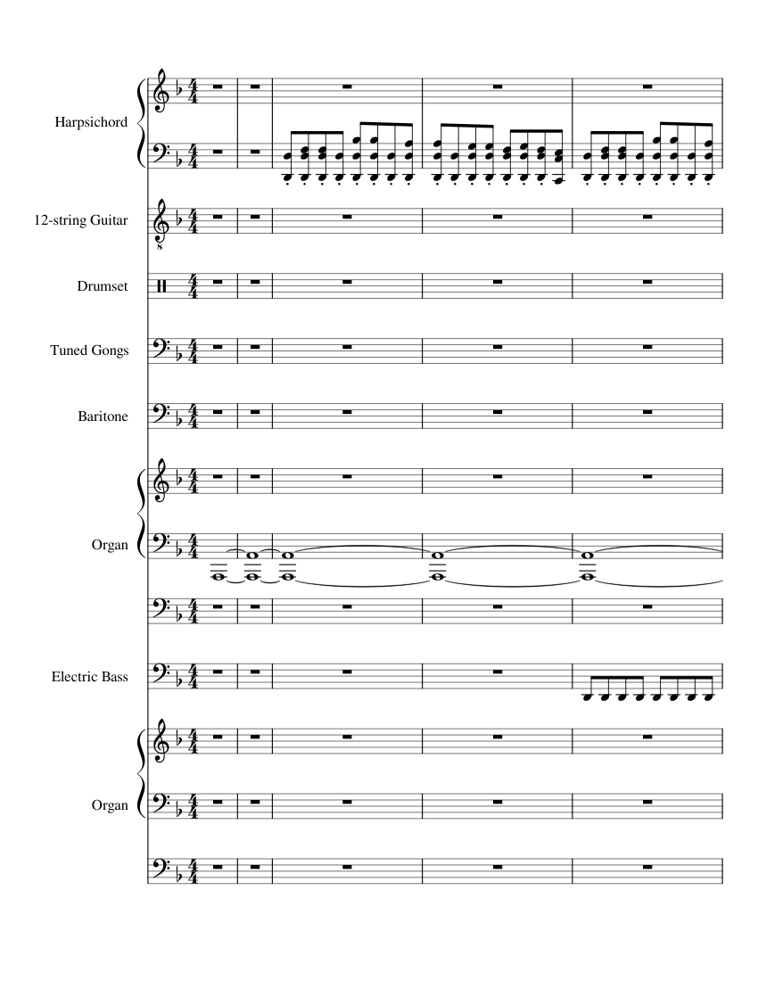 Into Sandy's City (incomplete) Sheet Music for Harpsichord, Organ ...
