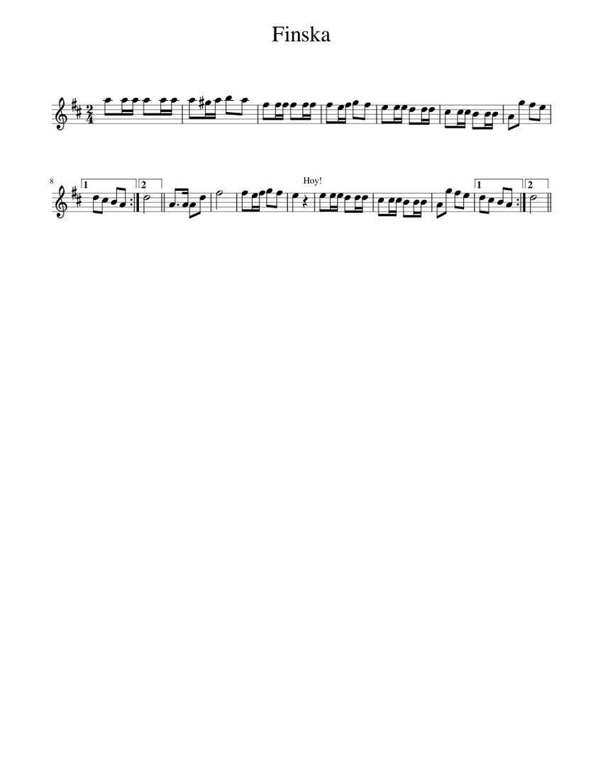 Finska Sheet music for Piano (Solo) | Musescore.com