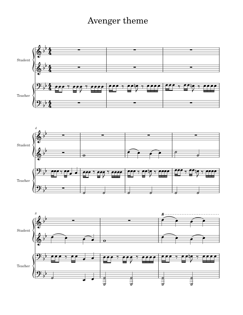 The Avengers Main Theme – Alan Silvestri Avenger theme Sheet Music for ...