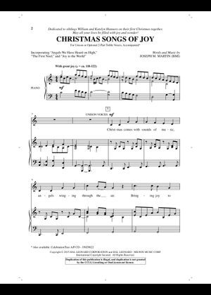 Play Official version of Christmas Songs of Joy Sheet Music by Joseph M ...