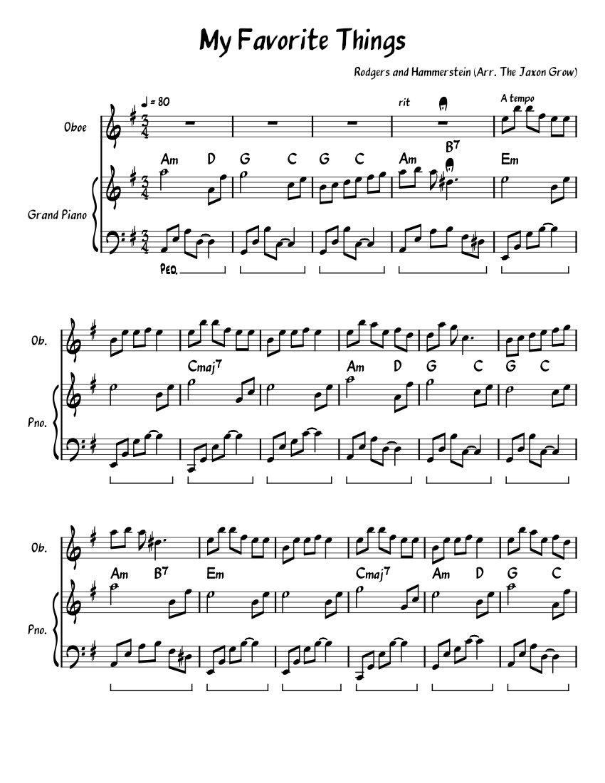 My Favorite Things (from The Sound of Music) - Rodgers & Hammerstein ...