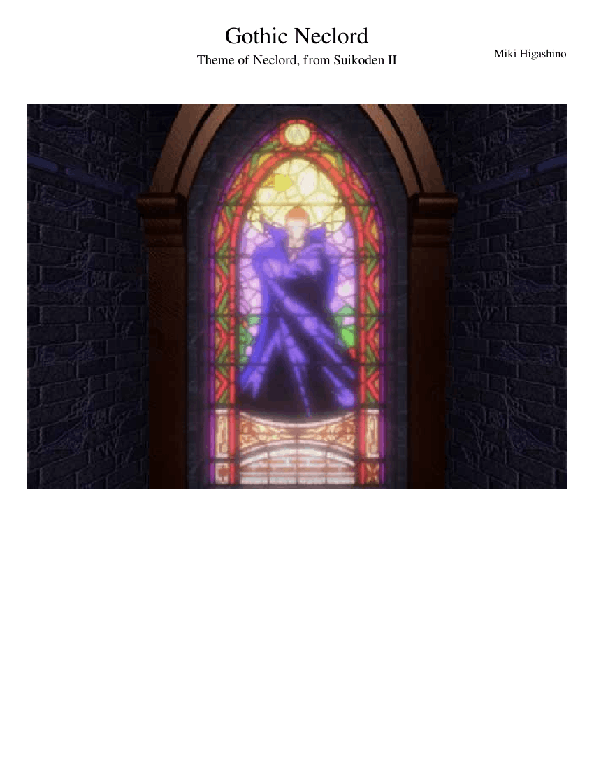 Suikoden II - Gothic Neclord Sheet Music for Organ, Vocals, Bass guitar ...