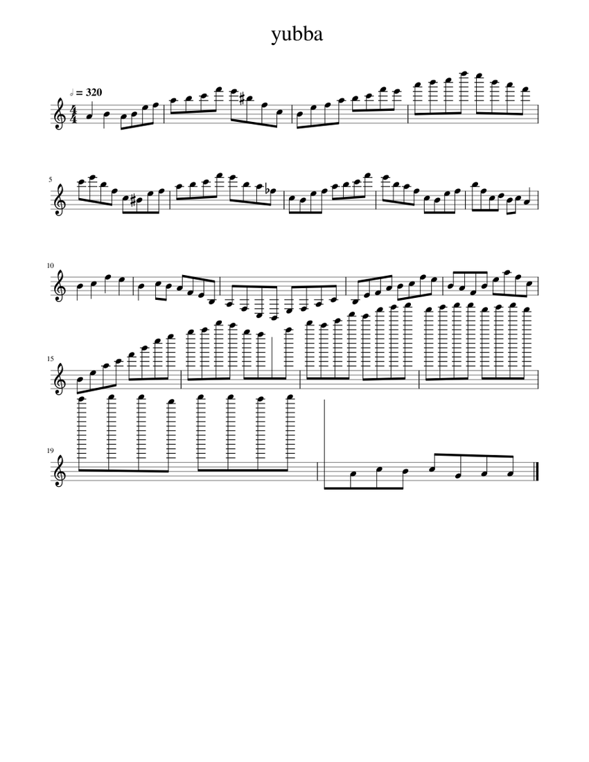 yubba Sheet music for Kazoo (Solo) | Musescore.com