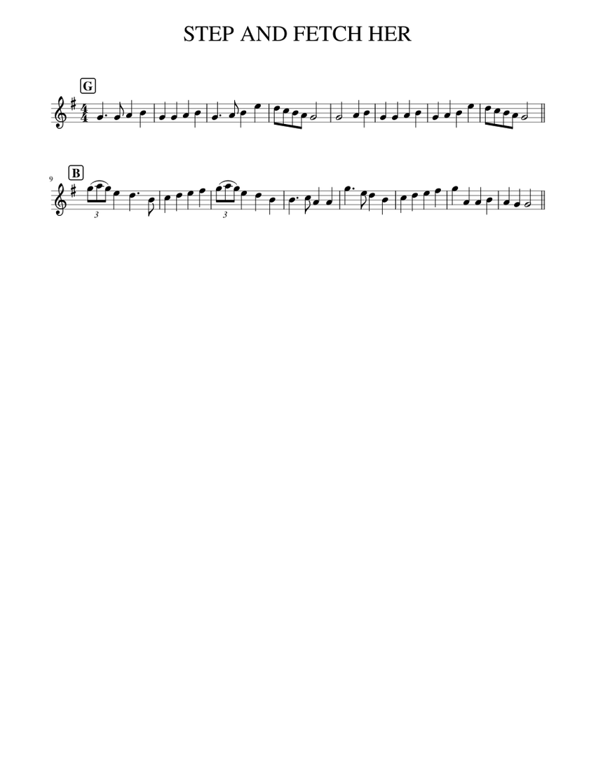 STEP AND FETCH HER Sheet music for Piano (Solo) | Musescore.com