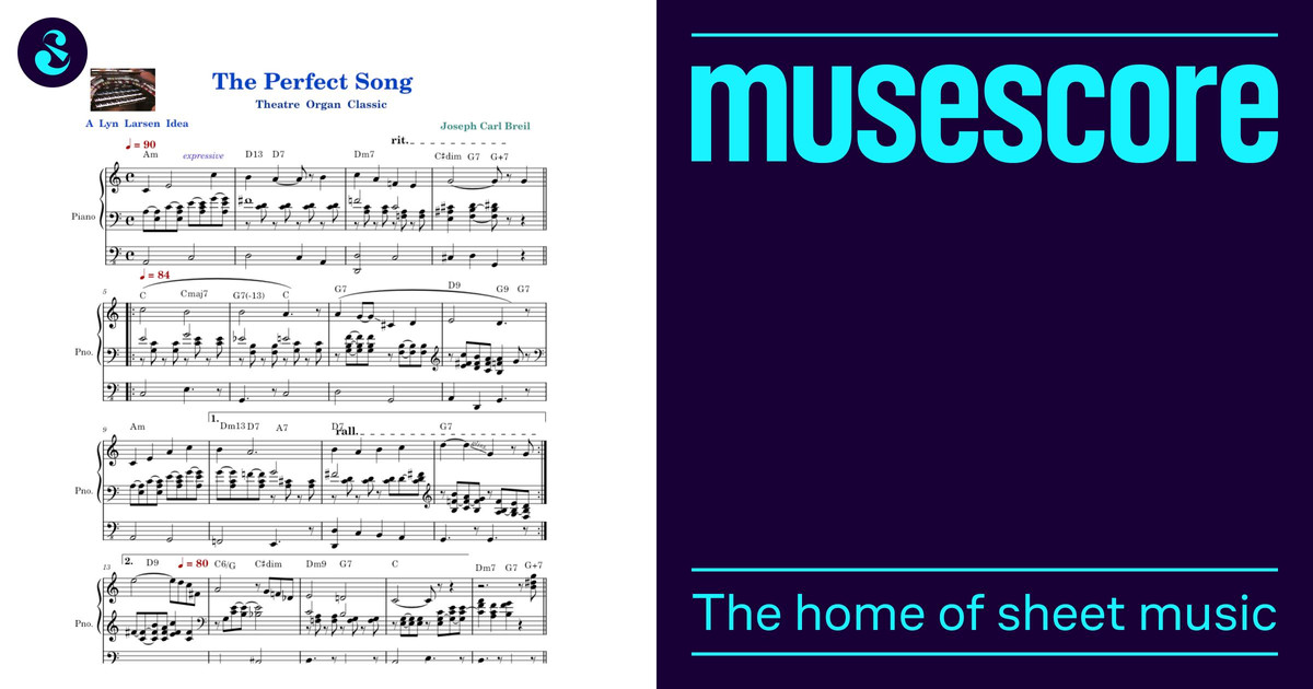 The Perfect Song - Joseph Carl Breil Sheet Music with Chords for Piano ...
