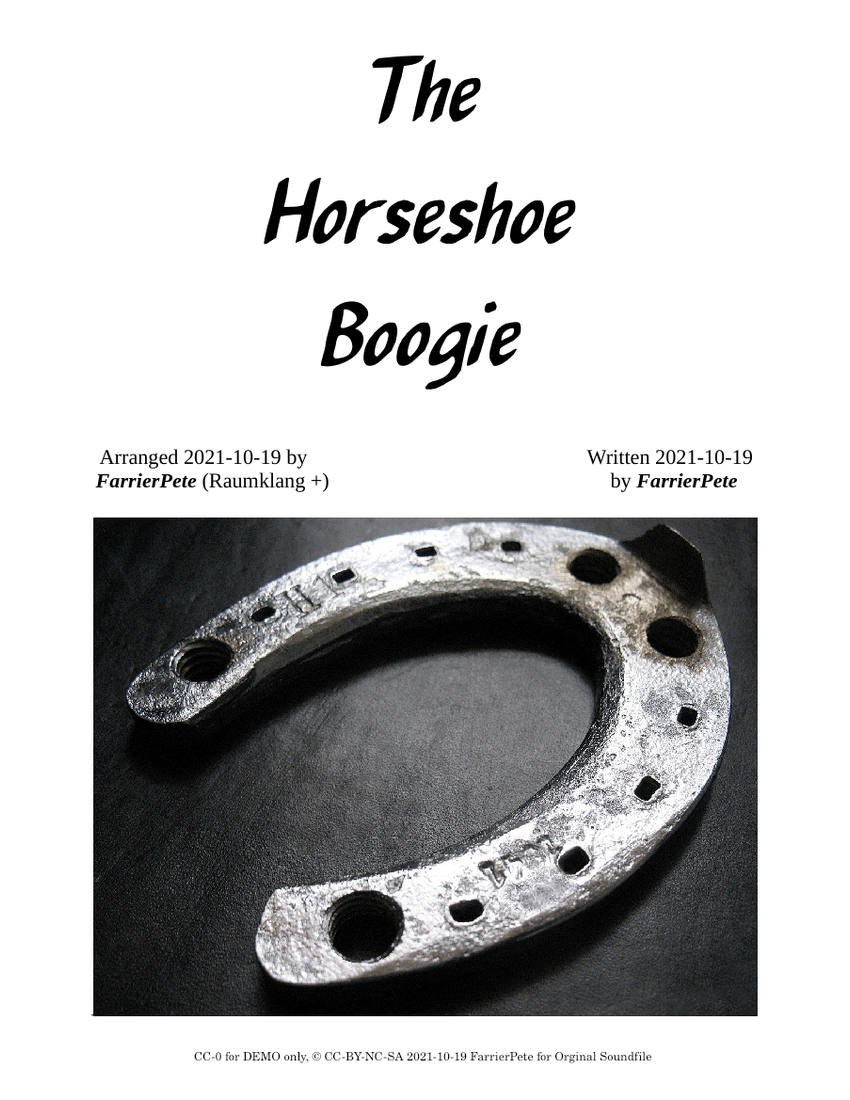 ''The Horseshoe Boogie'' by FarrierPete Sheet Music for Piano (Solo ...