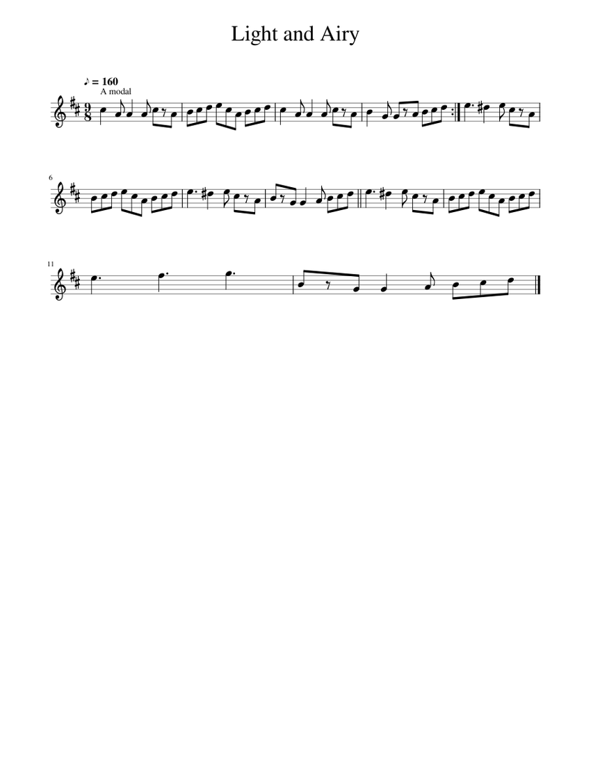 Light and Airy Sheet music for Piano (Solo) Easy | Musescore.com