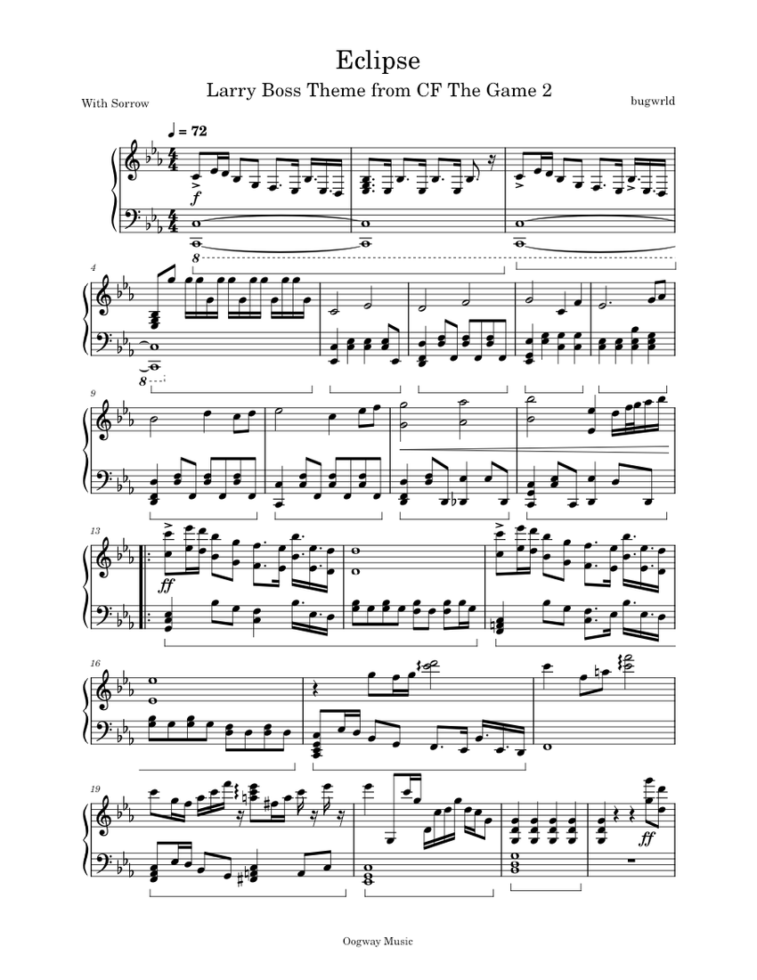 Eclipse Sheet music for Piano (Solo) | Musescore.com
