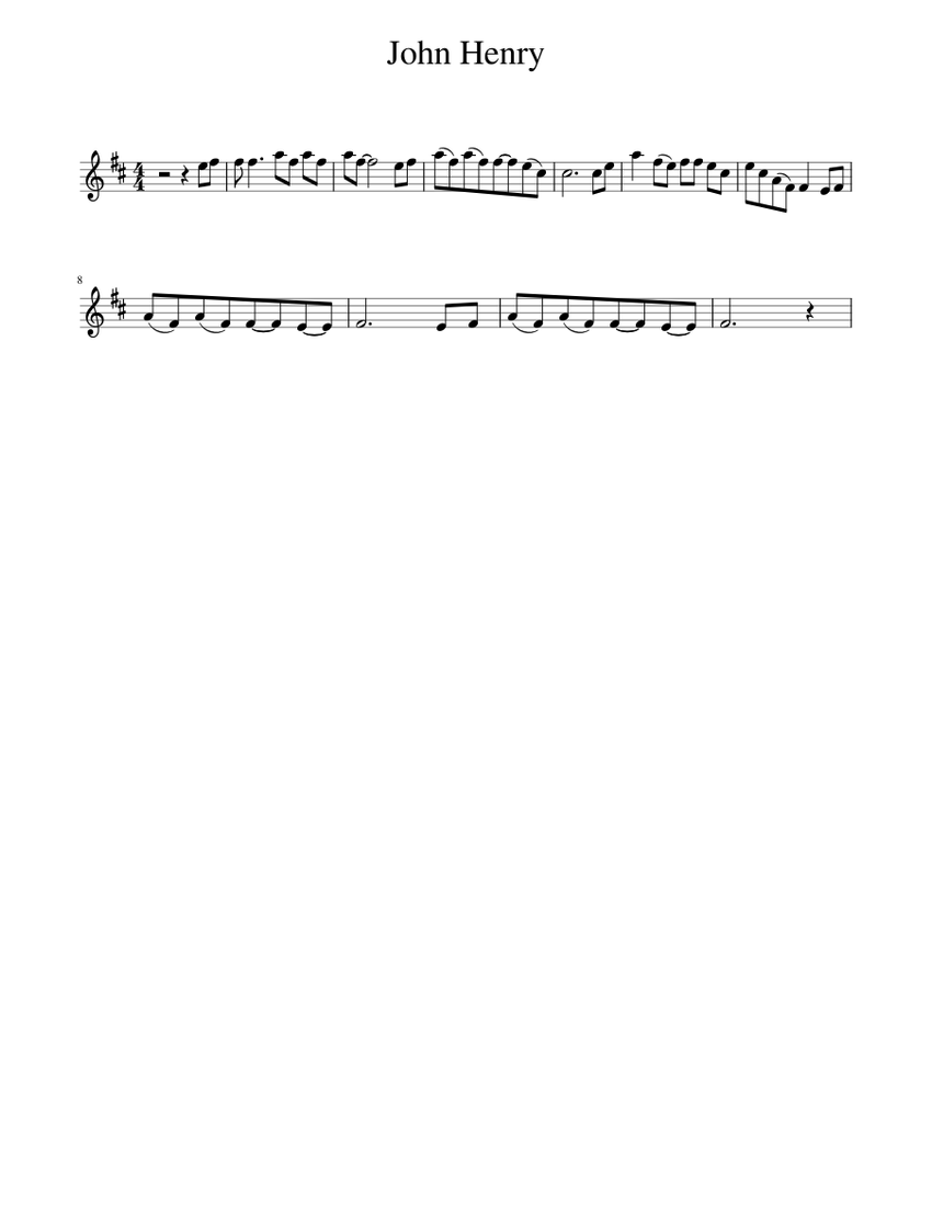 John Henry Sheet Music for Piano (Solo) Easy | MuseScore.com