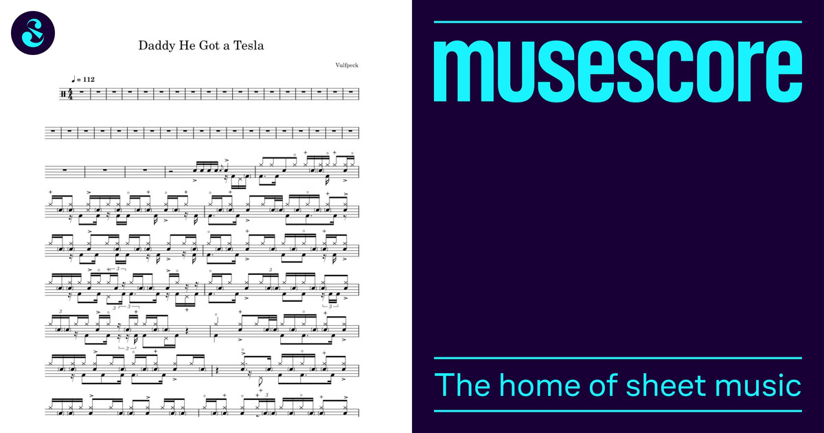 Daddy he got a tesla – Vulfpeck (Nate Smith Solo MSG) Sheet music for ...