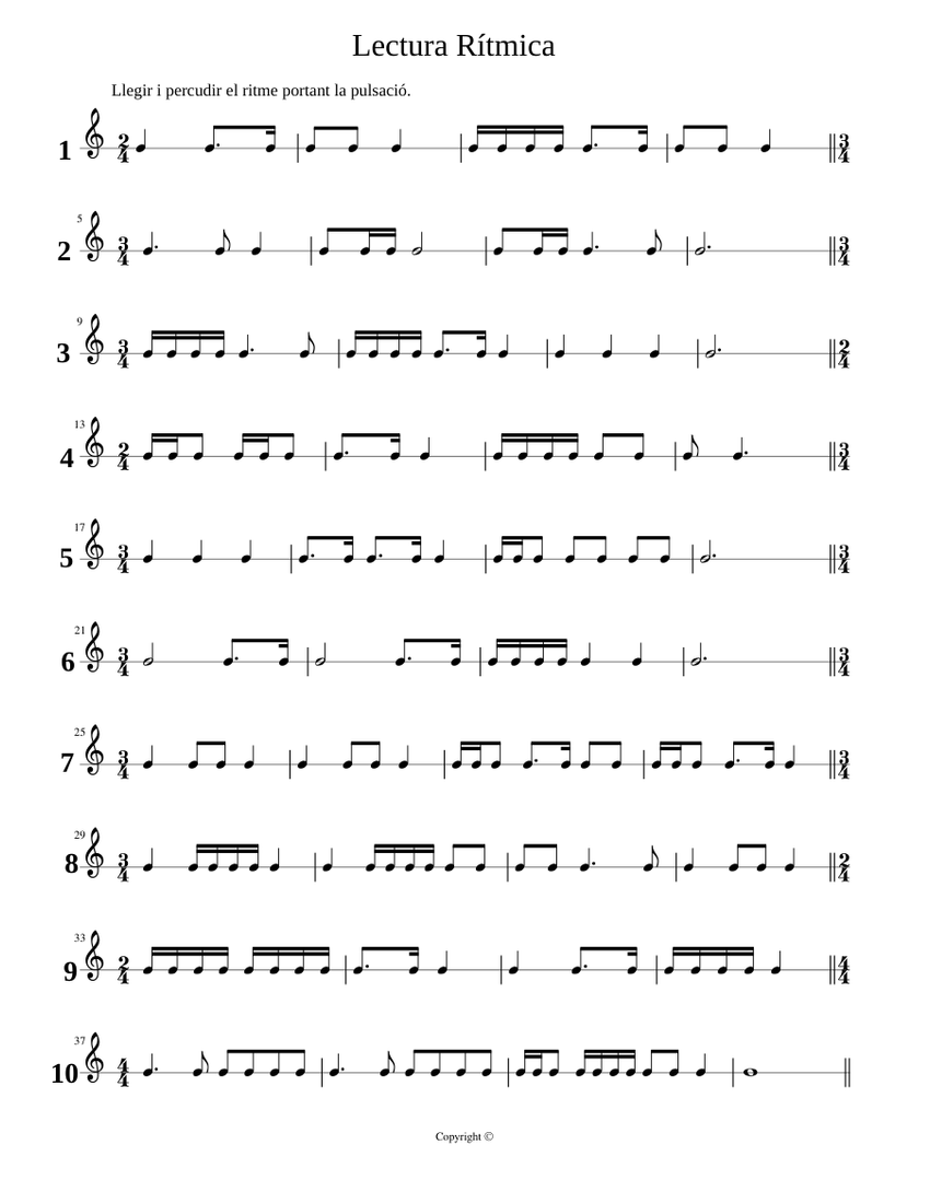 LecturaRítmica prova - piano tutorial