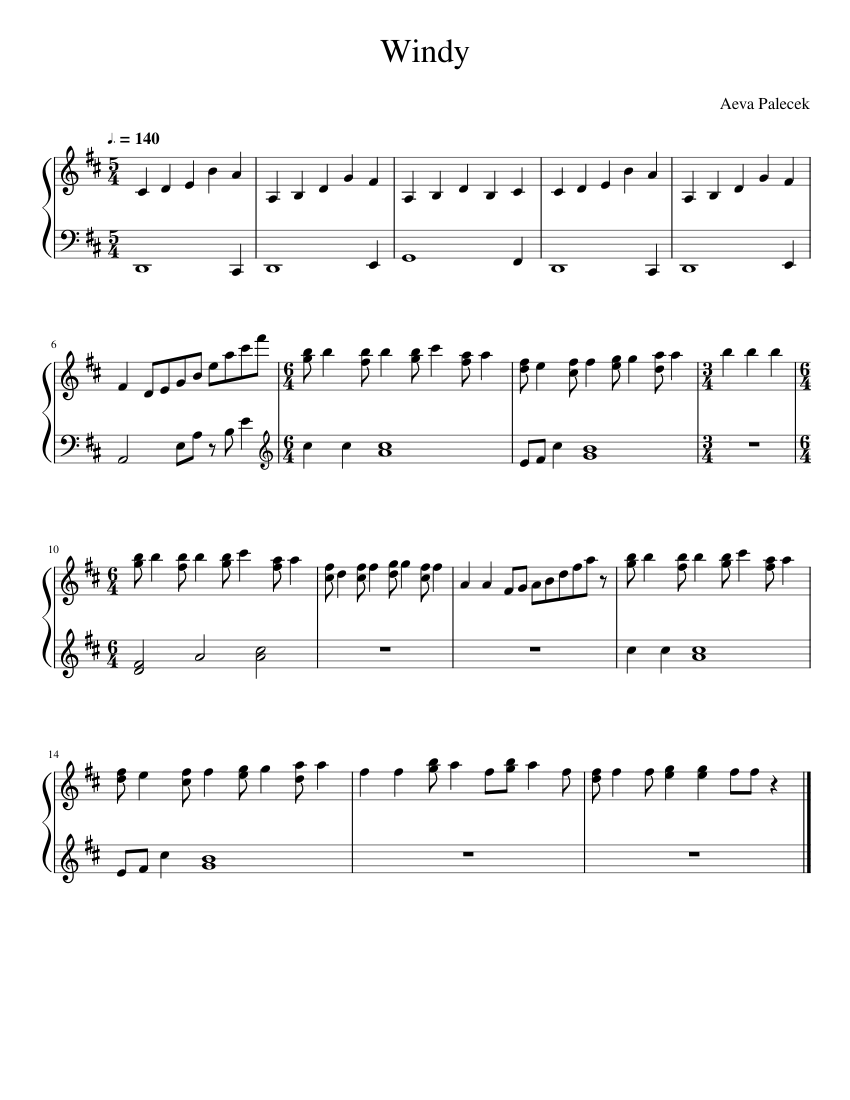 Windy! - piano tutorial