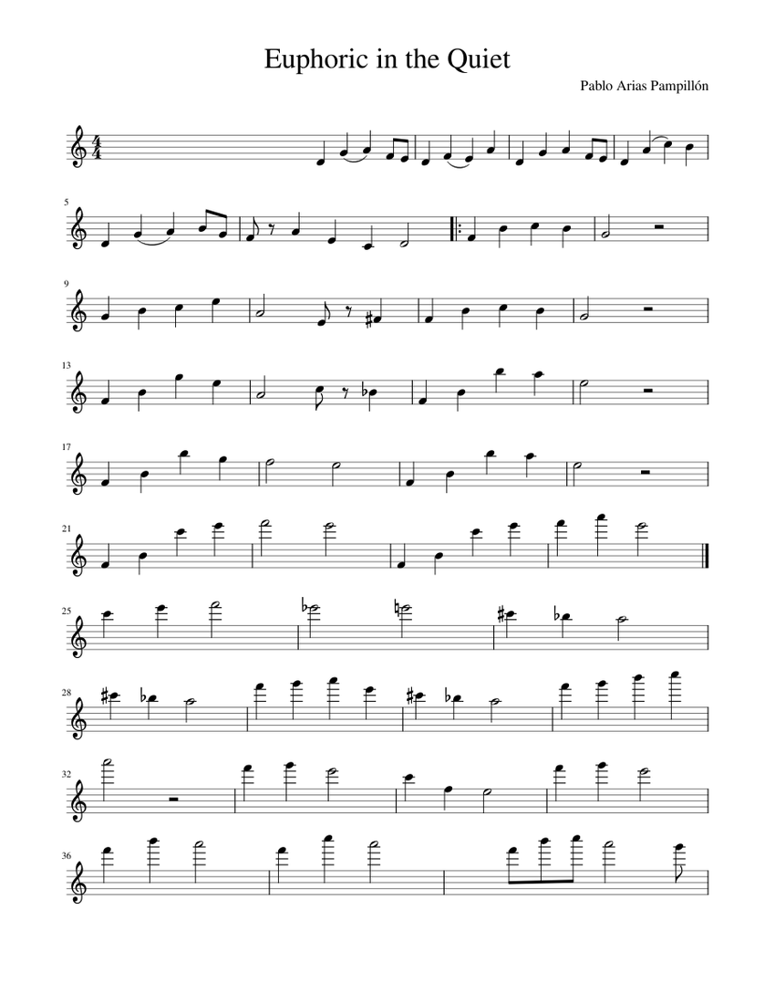 Example Sheet music for Piano (Solo) | Musescore.com
