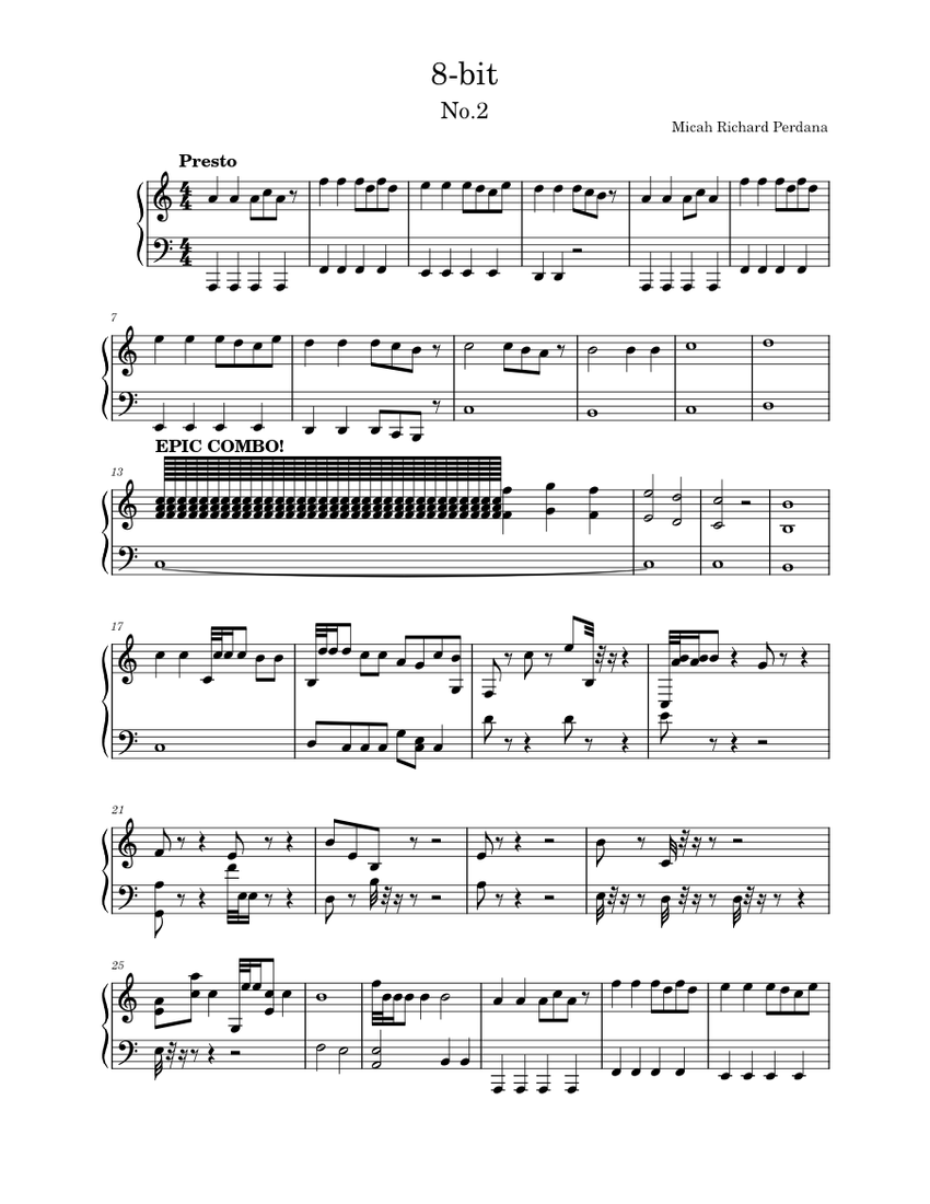 8-bit Sheet music for Piano (Solo) | Musescore.com