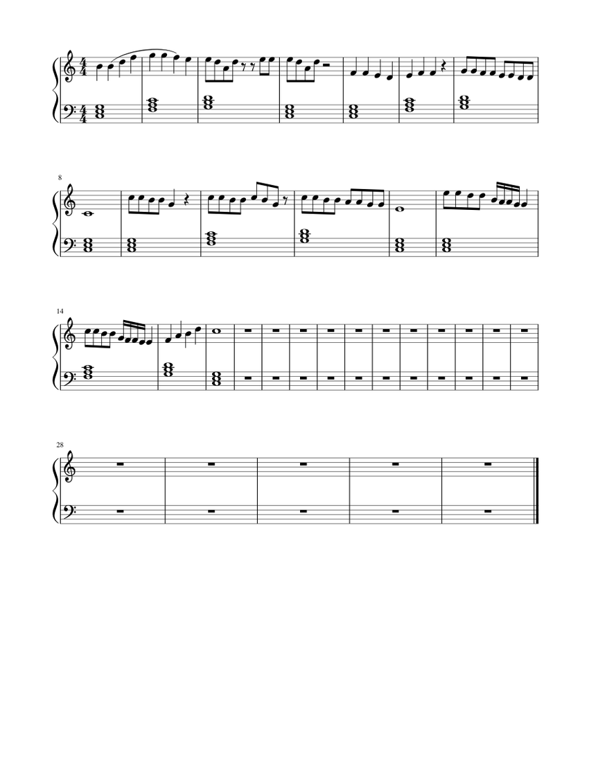 my song Sheet music for Piano (Solo) | Musescore.com