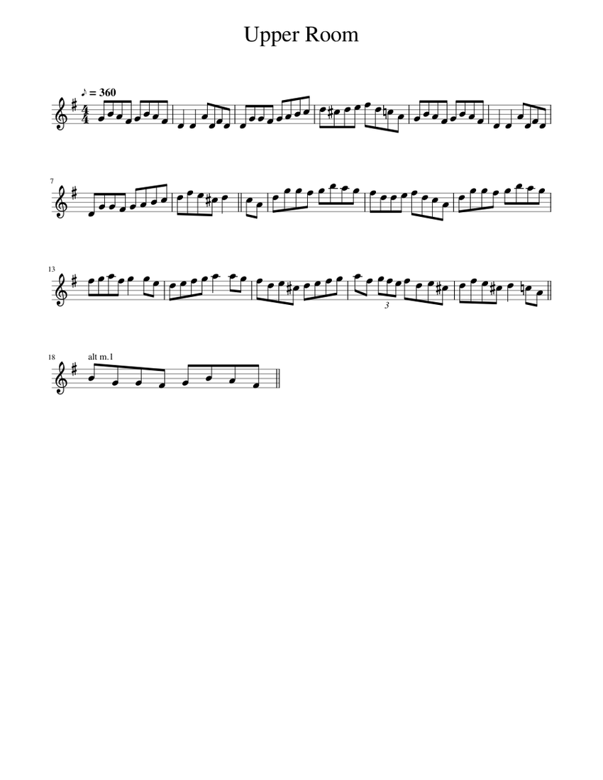 Upper Room Sheet music for Piano (Solo) Easy | Musescore.com