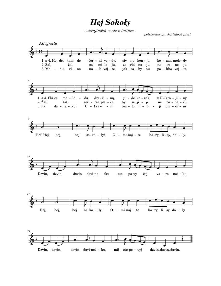 Hej Sokoly Sheet music for Piano (Solo) | Musescore.com
