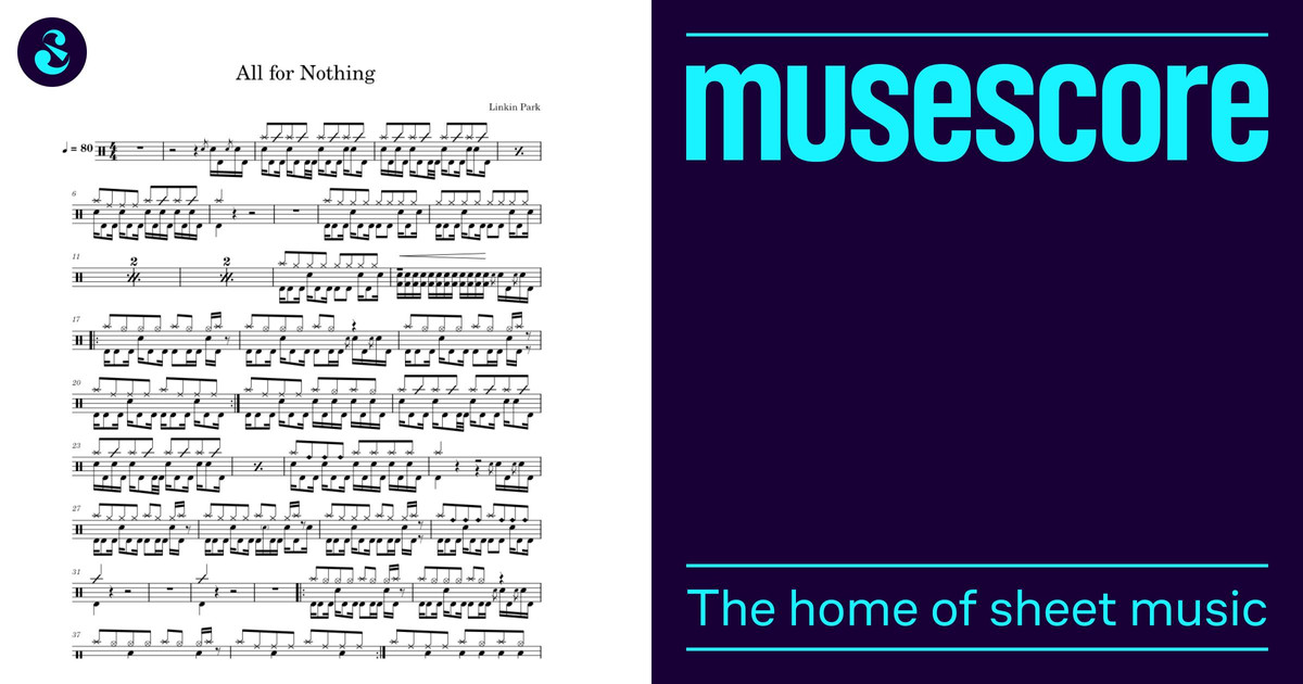 All for nothing – Linkin Park Sheet Music for Drum group (Drum Corps ...